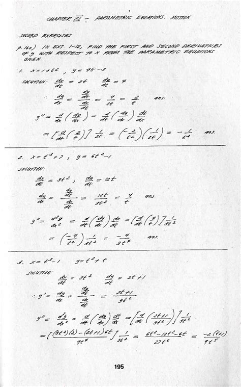 Solution Parametric Equations Sample Problems With Solutions Studypool