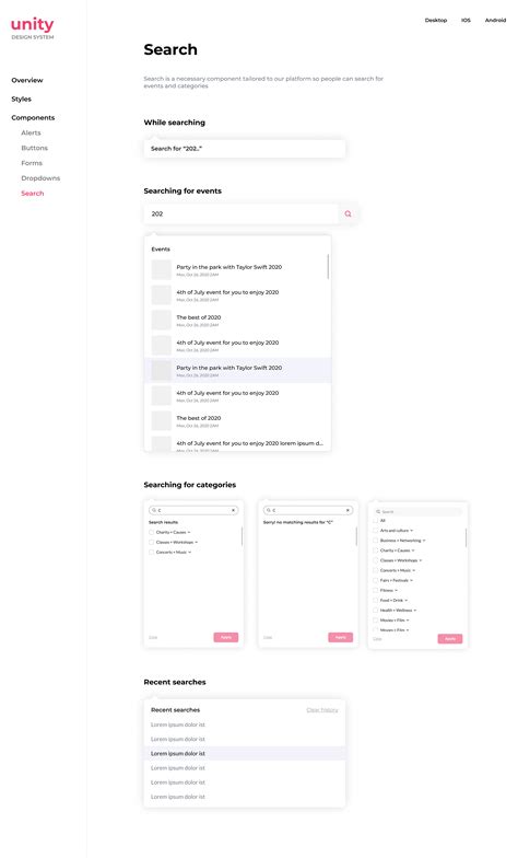 UNITY Design System On Behance