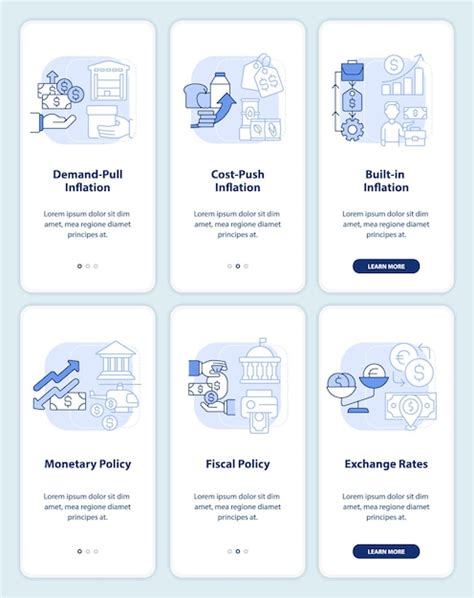 Premium Vector Inflation Types And Causes Light Blue Onboarding
