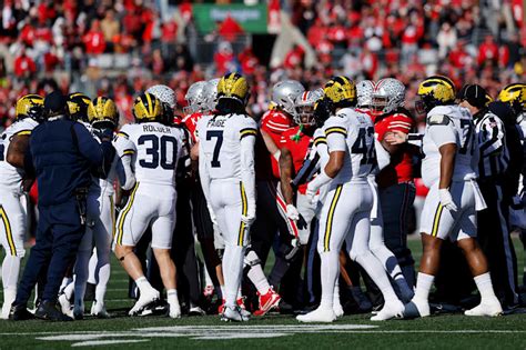 Michigan Ohio State Rivalry Boils Over Into Sideline Brawl After