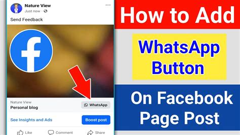 How To Add Whatsapp Button On Facebook Page Post Add Whatsapp Button To Facebook Page Youtube