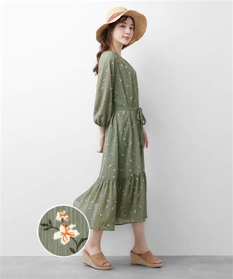 兩件式雪紡印花洋裝 女 Lativ 米格國際
