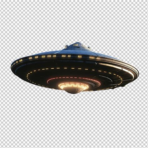 Premium PSD Unidentified Flying Object On The Transparent Background D Render