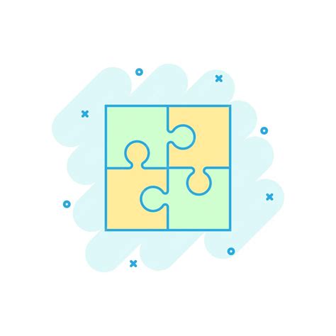 Premium Vector Cartoon Colored Puzzle Icon In Comic Style Jigsaw Illustration Pictogram Puzzle