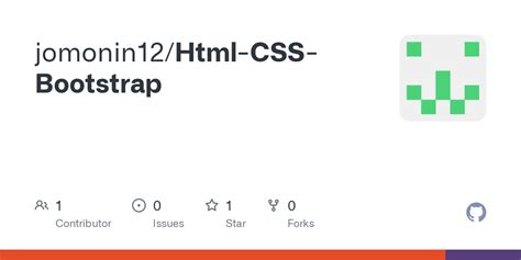 github jomonin12 html css bootstrap