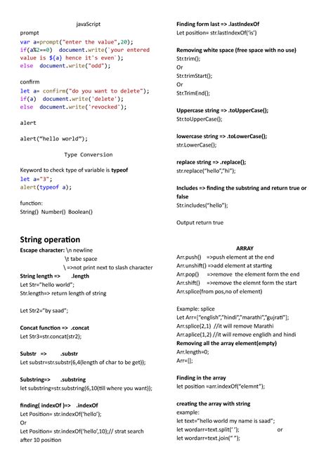 Javascript JavaScript Prompt Var A Prompt Enter The Value If A Studocu