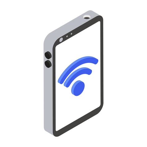 Mobile Wifi Icon In Isometric Design Vector Art At Vecteezy