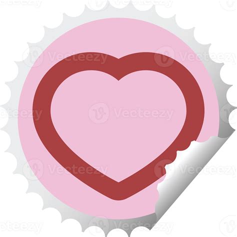 Heart Symbol Graphic Png Illustration Round Sticker Stamp 45309293 Png