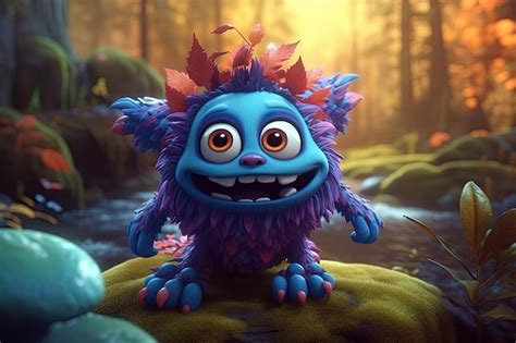 Monstruo De Dibujos Animados Dise O De Personajes Lindo Adorable