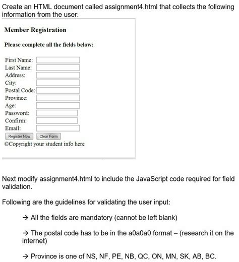 Solved Create An HTML Document Called Assignment4 Html That Chegg