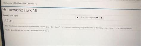 Solved Elementary Multivariable Calculus Homework Hwk Chegg