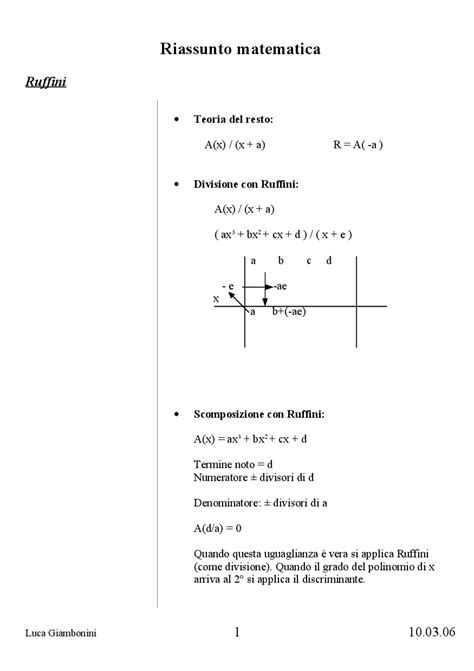 Riassunto Matematica V1 Docsity