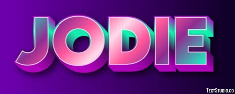 Jodie Text Effect And Logo Design Name
