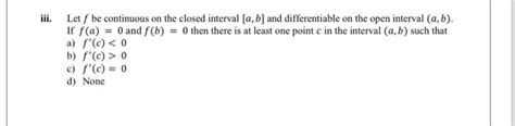 Solved Let F Be Continuous On The Closed Interval A