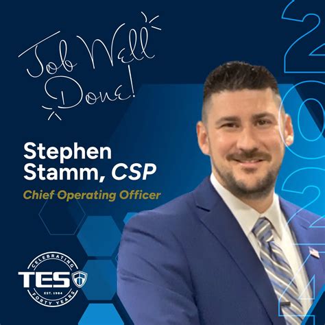 Tes Promotes Longtime Team Member Stephen Stamm To Coo Tes Consultants
