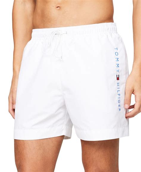 Tommy Hilfiger Mens Drawstring Logo 7 Swim Trunks Macys