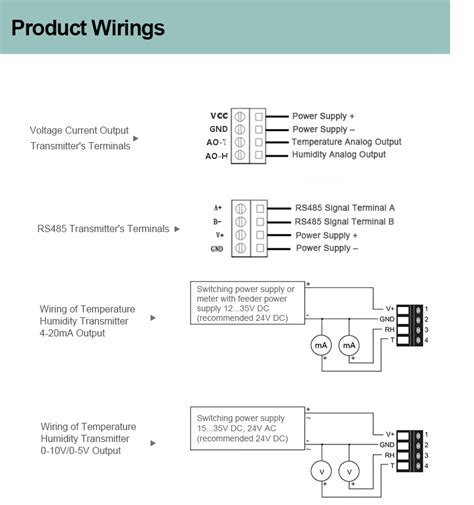 High Temperature Humidity Sensor Module Industrial Temperature Humidity Transmitter 4 20ma