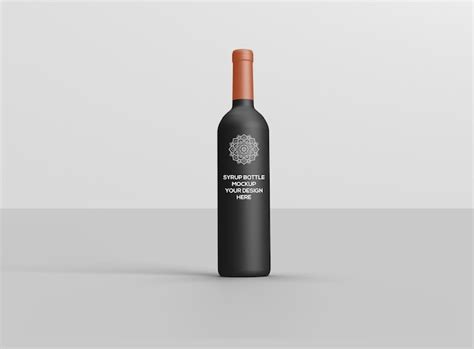 Premium Psd Wine Bottle Mockup
