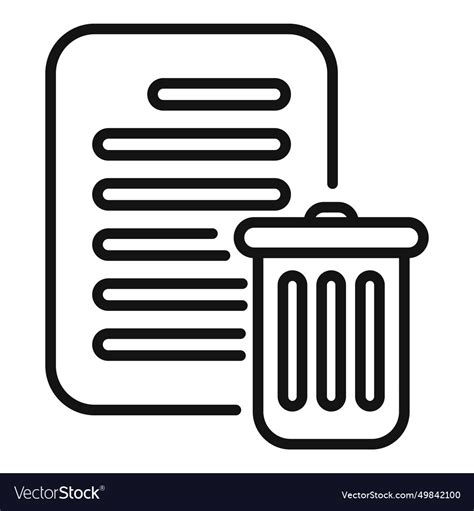 garbage data bin icon outline input server vector image