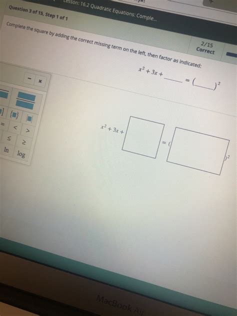 Solved Sson Quadratic Equations Comple Chegg