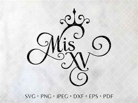Mis XV SVG Digital Mis Quince SVG Image for Invitations Mis xv años Sweet 15 svg Decorations
