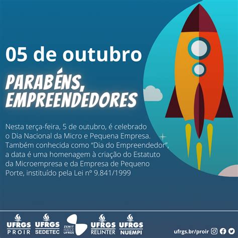 05 De Outubro Dia Do Empreendedor SEDETEC