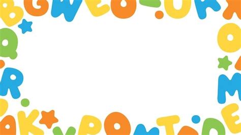 Colorful English Alphabet Presentation Background
