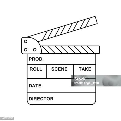 영화 박수 보드 아이콘 감독에 대한 스톡 벡터 아트 및 기타 이미지 감독 공란 날씬한 Istock