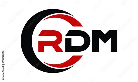 Rdm Three Letter Swoosh Logo Design Vector Template Monogram Logo Abstract Logo Wordmark