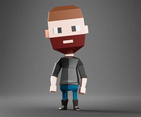 Artstation Abel Low Poly Character Rigged 3d Model Game Assets