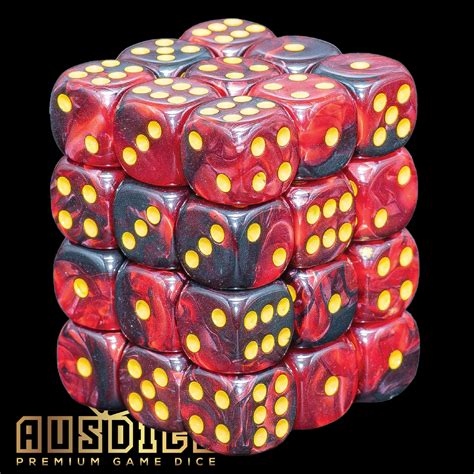 Ausdice D6 12mm Vampire Stone 36 Dice Set