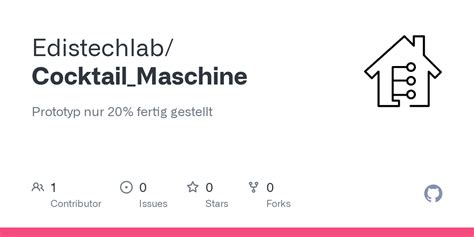 GitHub Edistechlab Cocktail Maschine Prototyp Nur 20 Fertig Gestellt