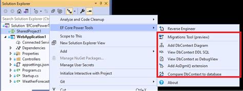 Exception When Add Dbcontext Diagram From Shared Project Issue