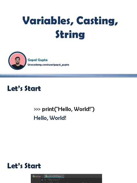 Variables Casting String Gopal Gupta Pdf Variable Computer
