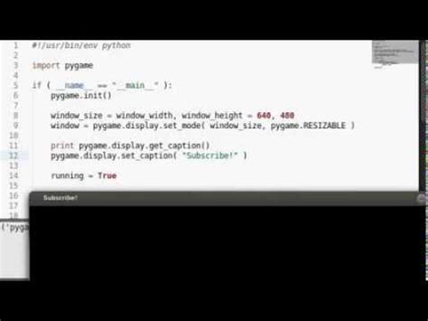 Python Pygame Window Functions Youtube