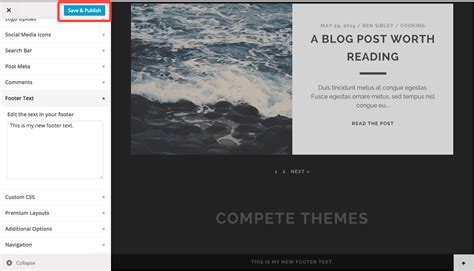 How To Change The Footer Text Support Center
