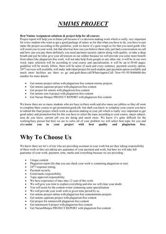 Nmims Mba Project By Studylivezone Issuu