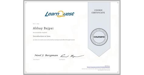Abhay Bajpai On Linkedin Completion Certificate For Introduction To Java