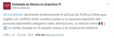México descartó un conflicto diplomático con Argentina y ratificó las