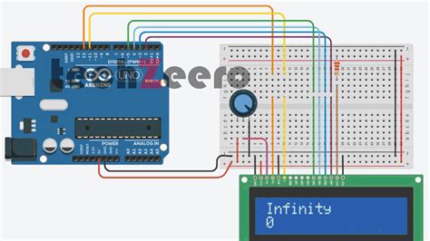 Lcd Display With Arduino Circuit Code Scrolling Text Lcd X