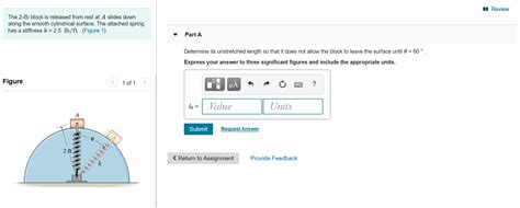 Solved Review The 2 Lb Block Is Released From Rest At A