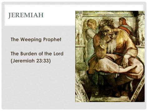 Jeremiah The Weeping Prophet