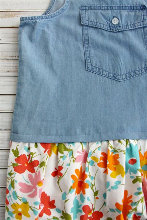 Denim Top To Dress Refashion