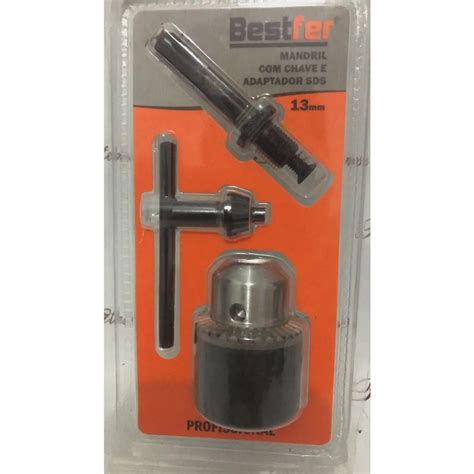 Mandril 13mm Chave E Adaptador Sds Para Furadeira Submarino
