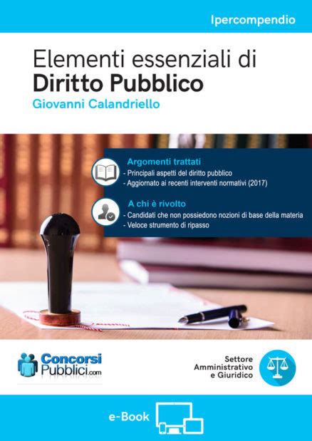Elementi Essenziali Di Diritto Amministrativo Per Concorsi Pubblici