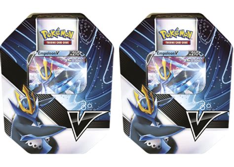 Pokemon Tcg V Strikers Empoleon V Tin 4 Booster Packs European Version