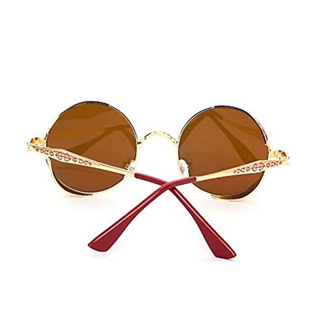 Tou Che Luxury Metal Sunglasses Steampunk Vintage Retro Sunglass Red