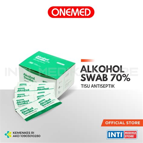 Jual ONEMED Alkohol Swab 70 Tissue Tisu Antiseptik Kapas