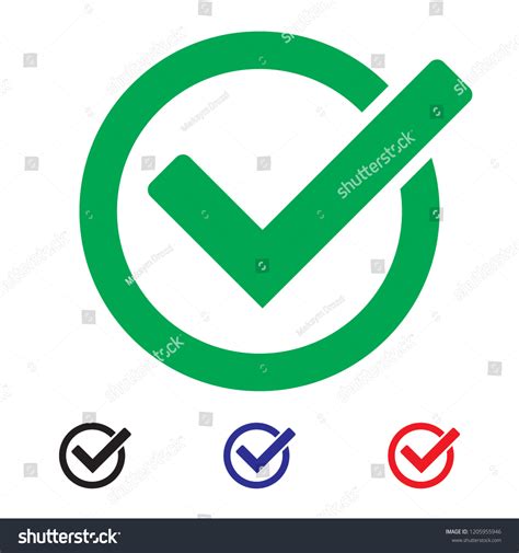 Green Tick Checkbox Vector Illustration Isolated Stock Vector Royalty Free