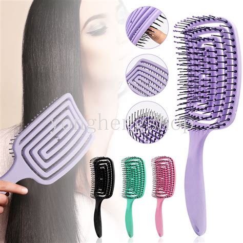 Creative Hollow Out Comb Detangling Hairbrush Hair Fluffy Scalp Massage